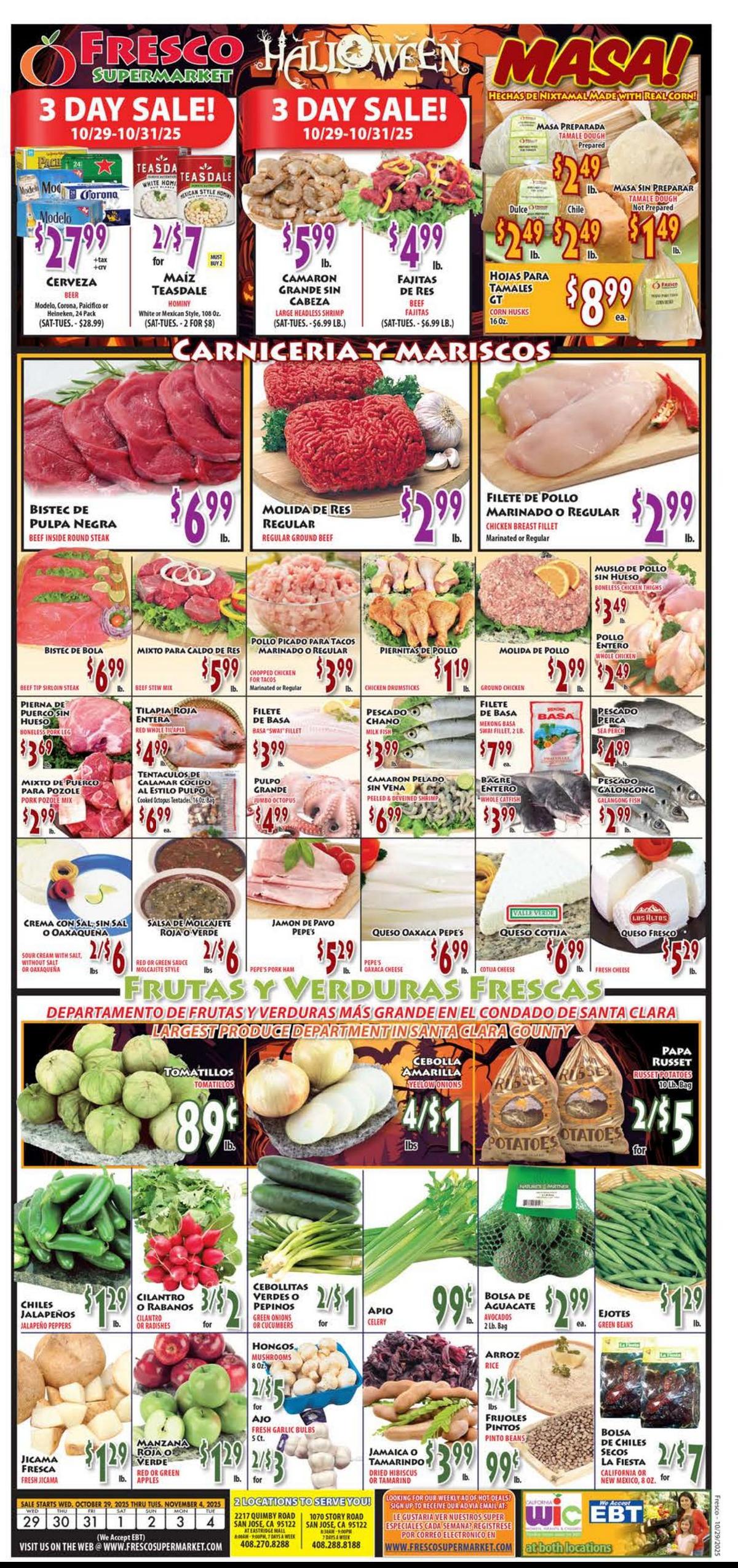 Fresco Supermarket Weekly Ad (10/29/25 - 11/04/25) & Flyer Preview ...