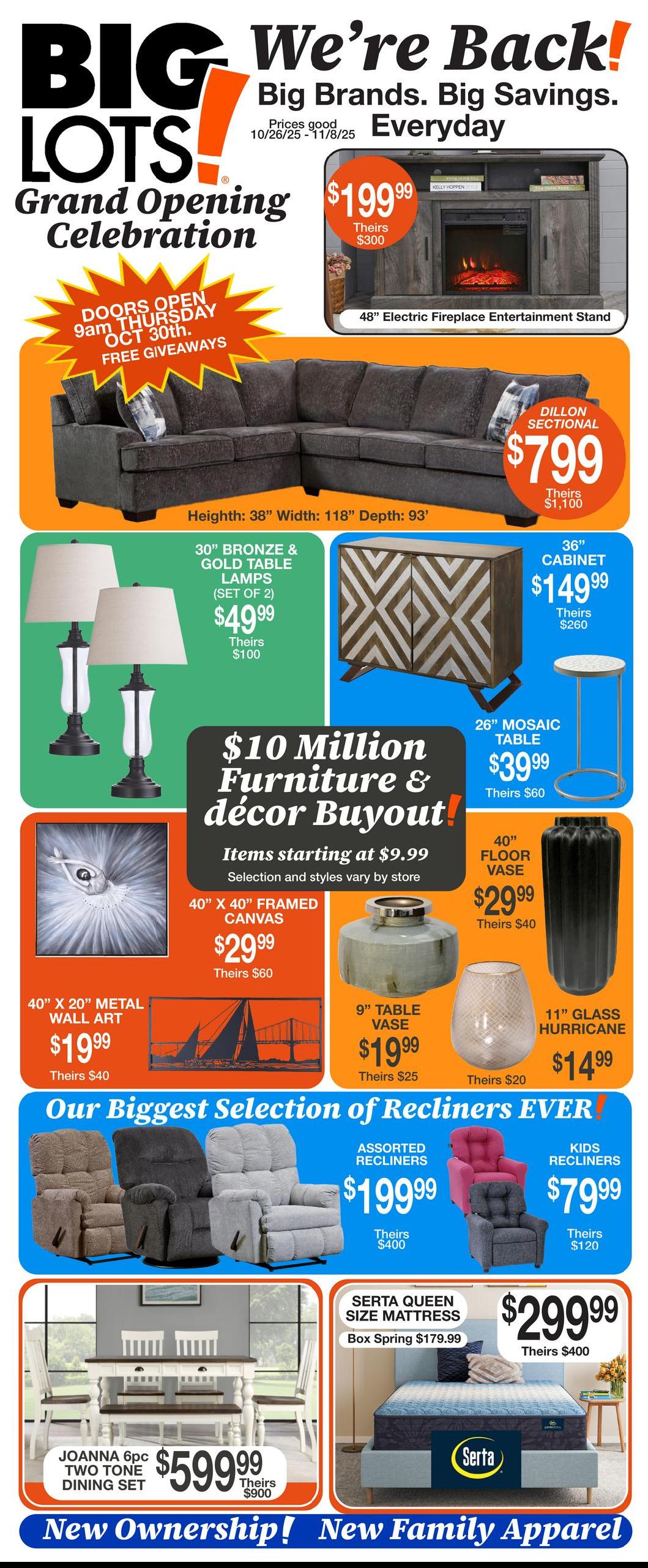 Big Lots Weekly Ad (10/26/25 - 11/08/25) & Flyer Preview - EveryPayJoy