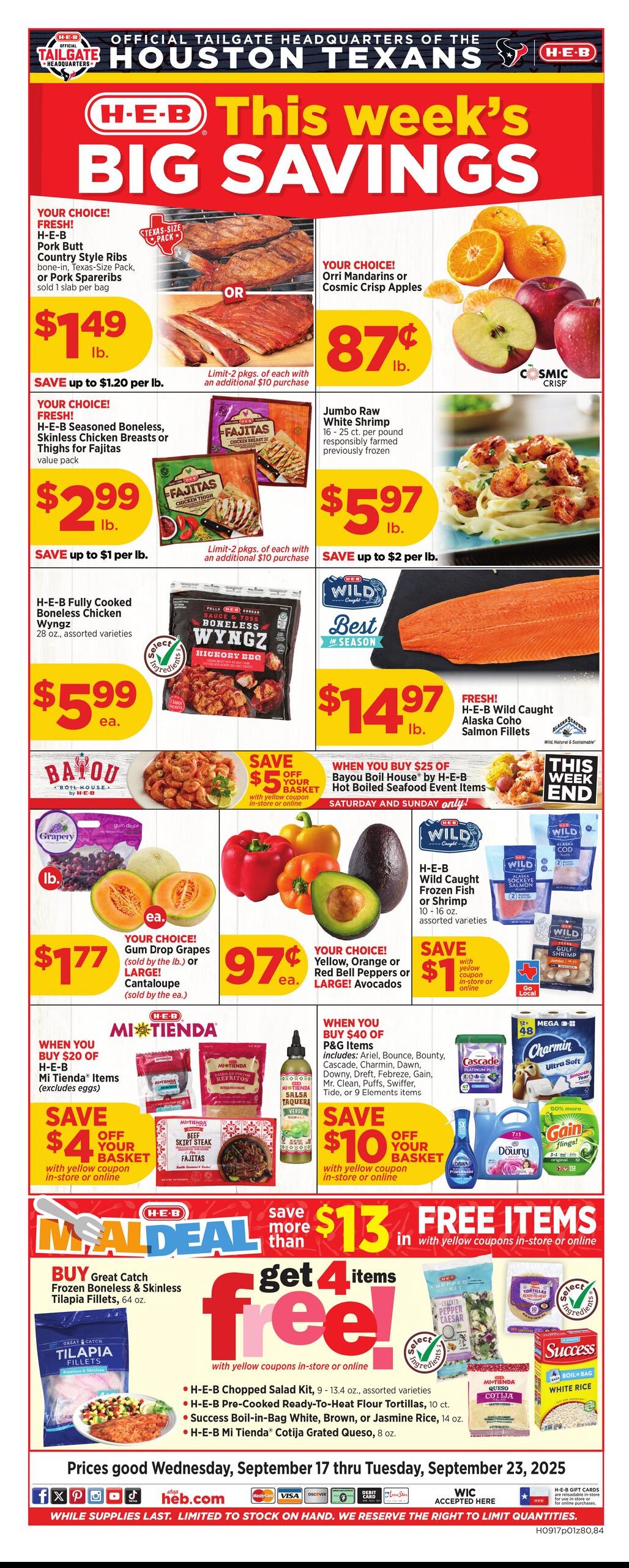 HEB Weekly Ad (09/17/25 - 09/23/25) & Flyer Preview - EveryPayJoy
