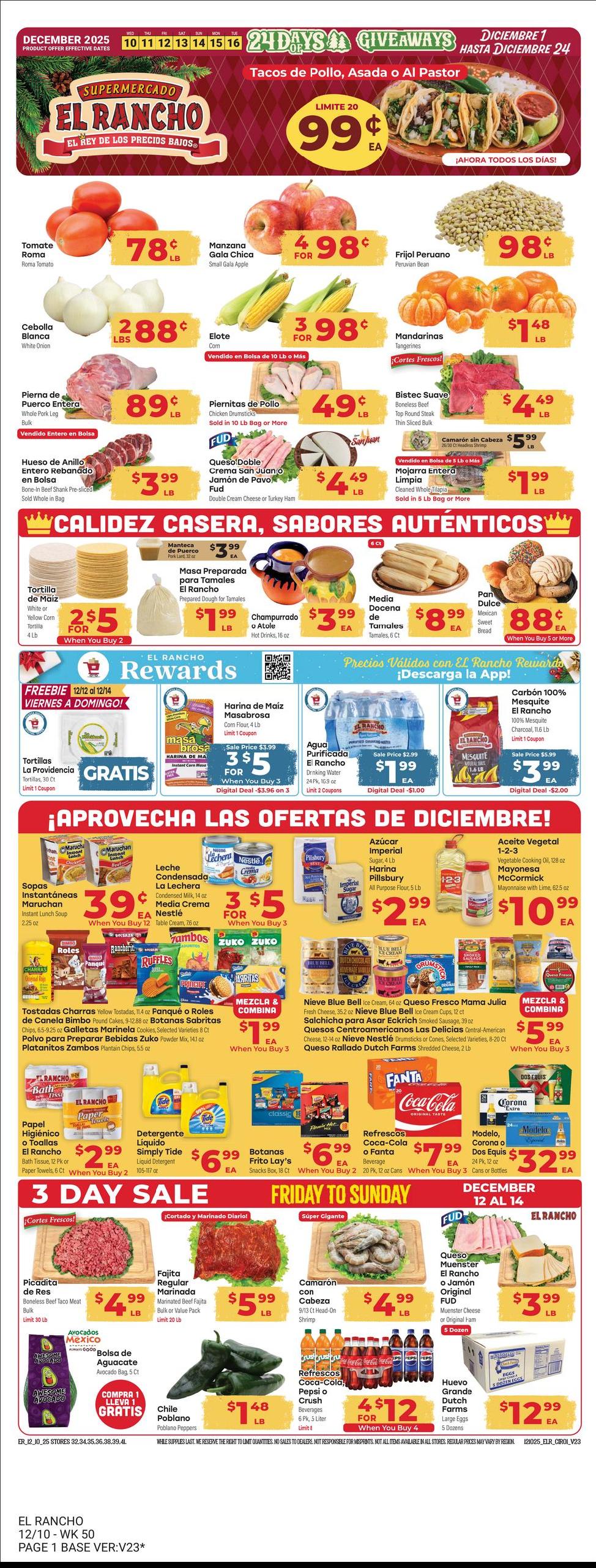 El Rancho Supermercado Weekly Ad (12/17/25 - 12/25/25) & Flyer Preview ...