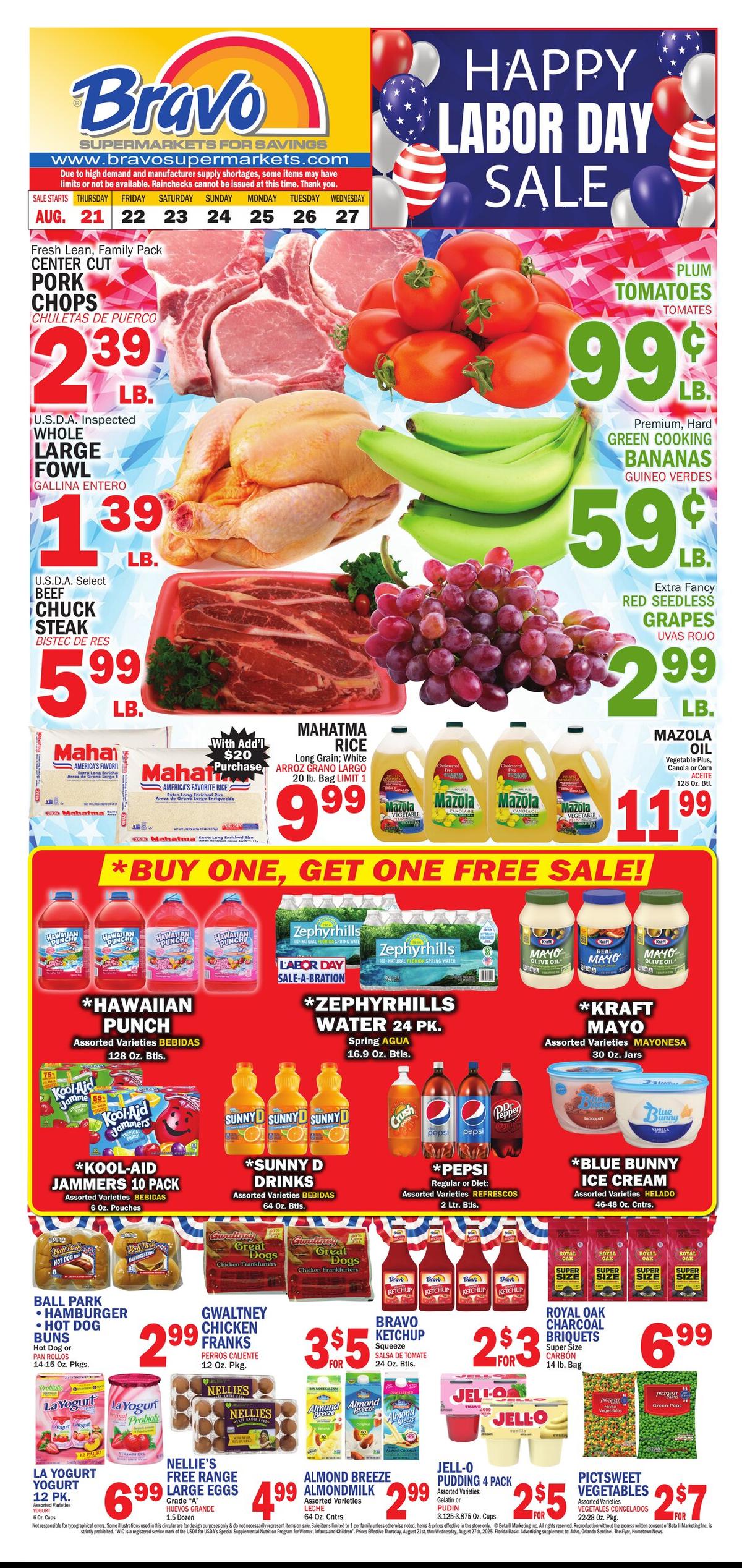 Bravo Supermarket Weekly Ad (08/21/25 - 08/27/25) & Flyer Preview ...