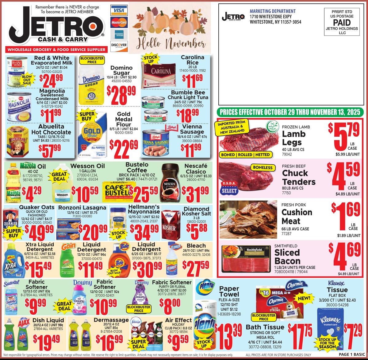 Jetro Weekly Ad (10/29/25 - 11/13/25) & Flyer Preview - EveryPayJoy