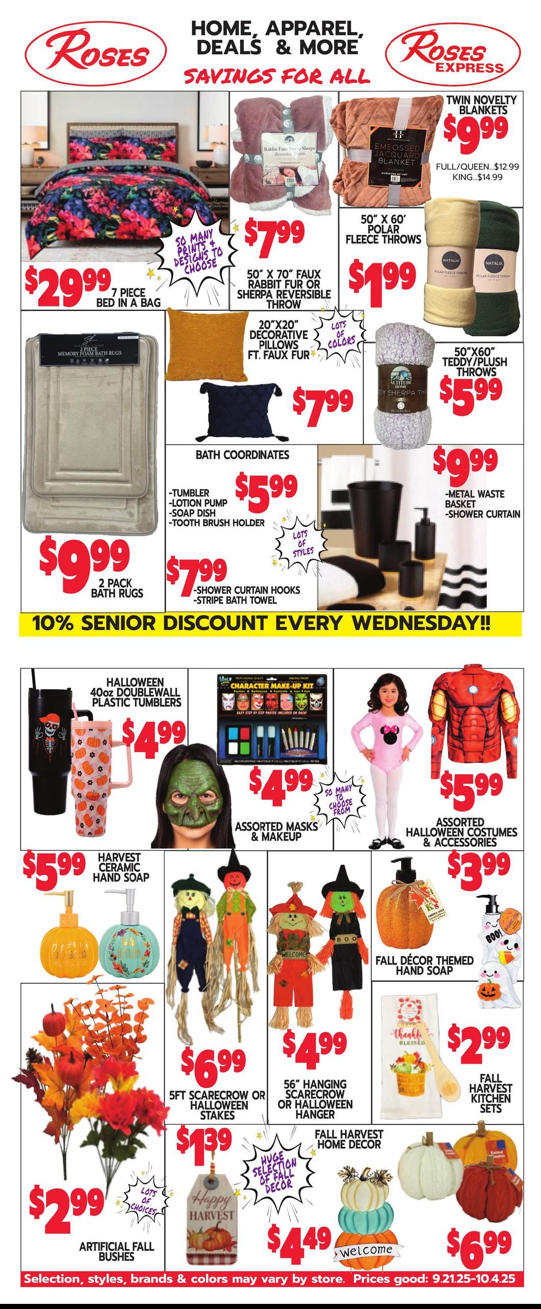 Roses Discount Stores Weekly Ad (09/21/25 - 10/04/25) & Flyer Preview ...